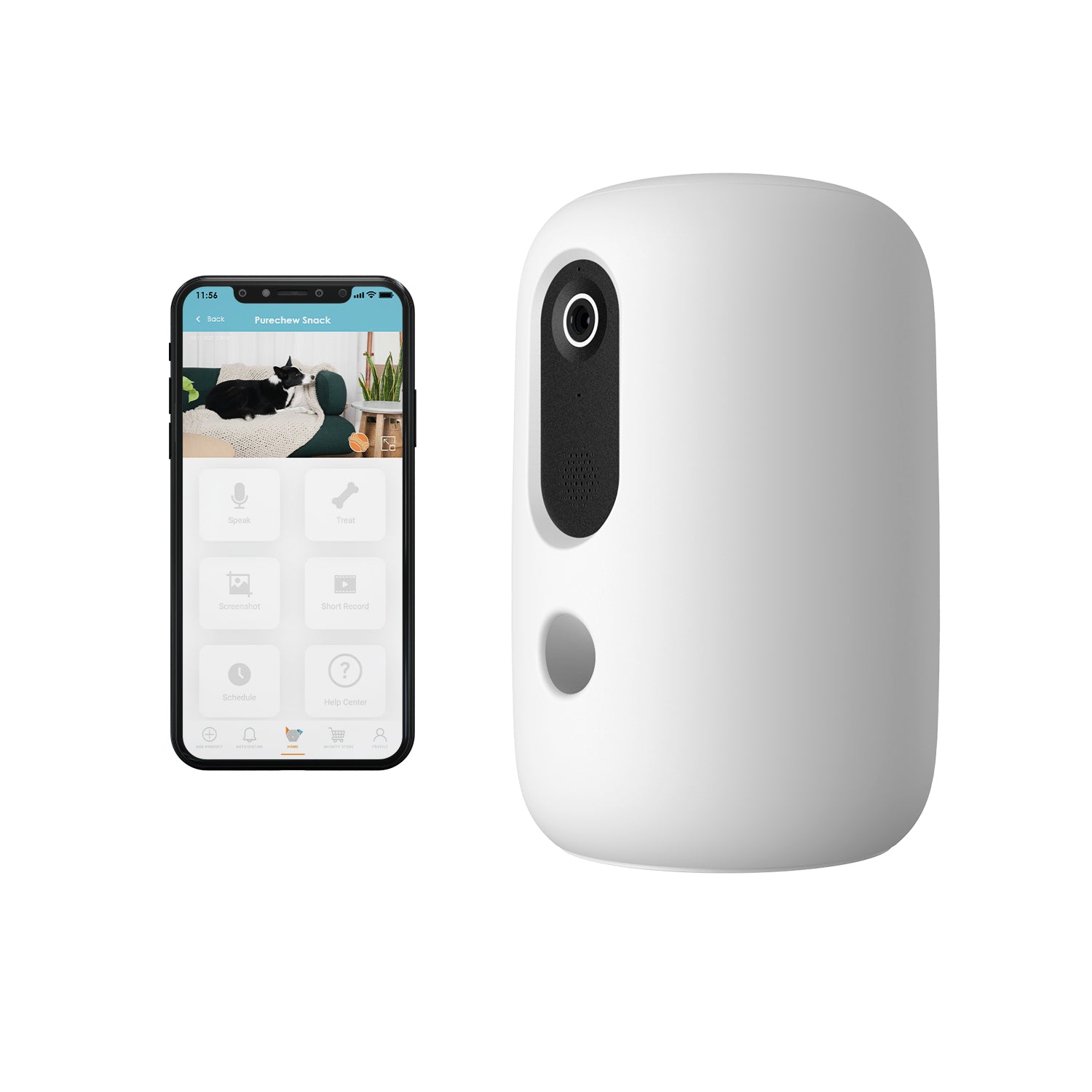 Purechew Snack Automatic App Pet Treat Dispenser with HD Camera〡 ...